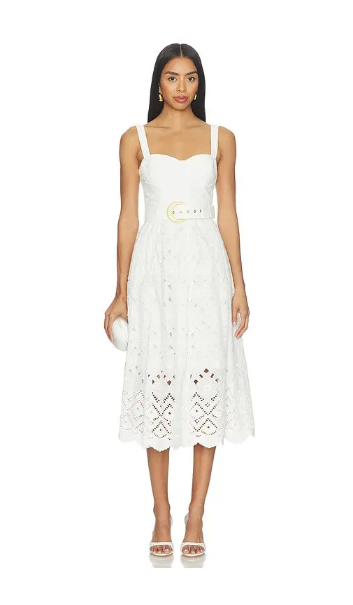 Cara Cara Calypso Dress - Trellis Eyelet White