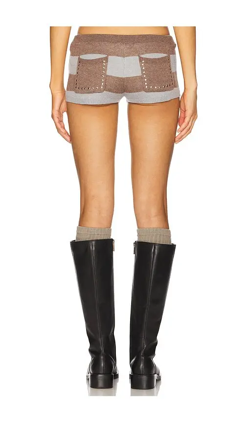 JADED LONDON Striped Knitted Hot Pant
