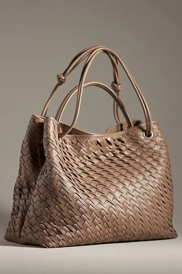 Walter Baker Woven Leather Tote - Tan