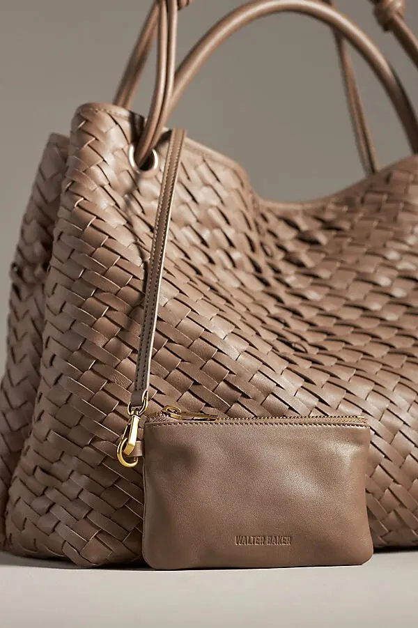 Walter Baker Woven Leather Tote - Tan