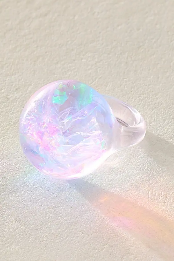 Free People Scotlynn Statement Ring - Clear