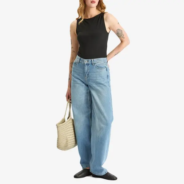 STEL Wide Barrow Leg Denim Jeans
