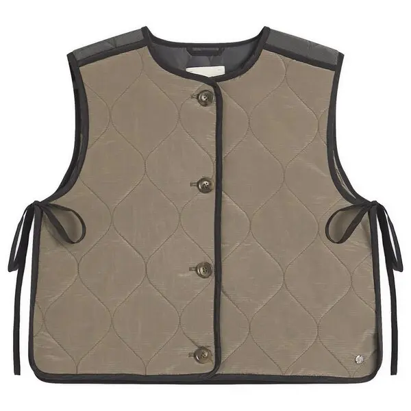 STEL Contrast Quilted Vest