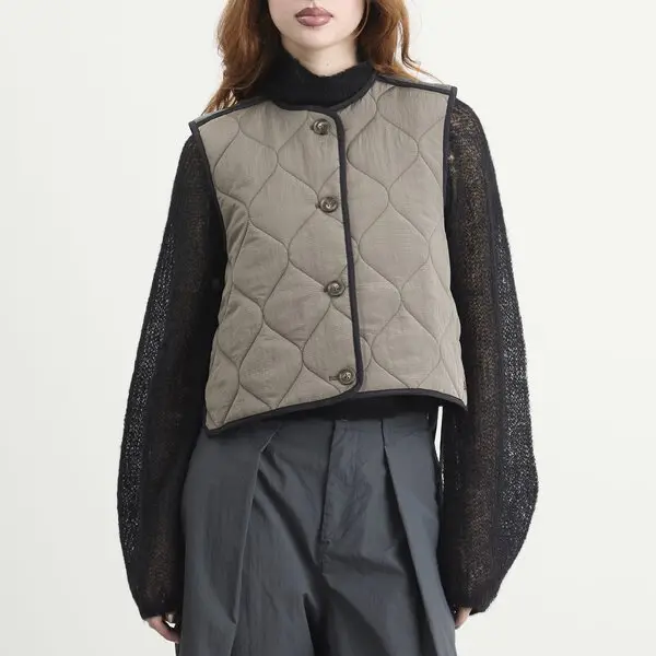 STEL Contrast Quilted Vest