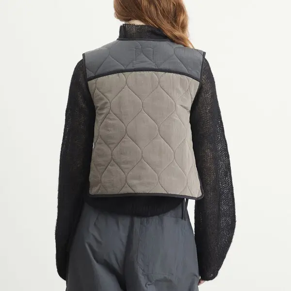 STEL Contrast Quilted Vest