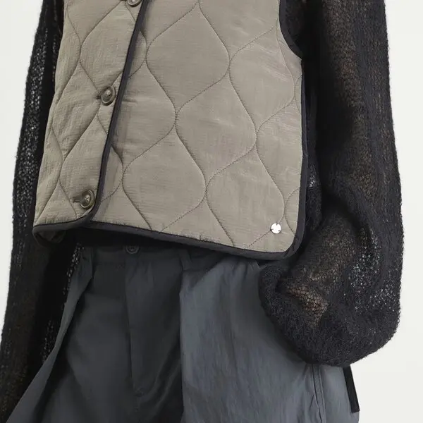 STEL Contrast Quilted Vest