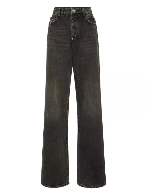 Philipp Plein Logo-embroidered Jeans