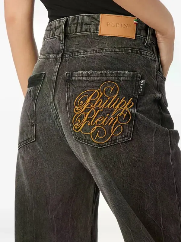 Philipp Plein Logo-embroidered Jeans