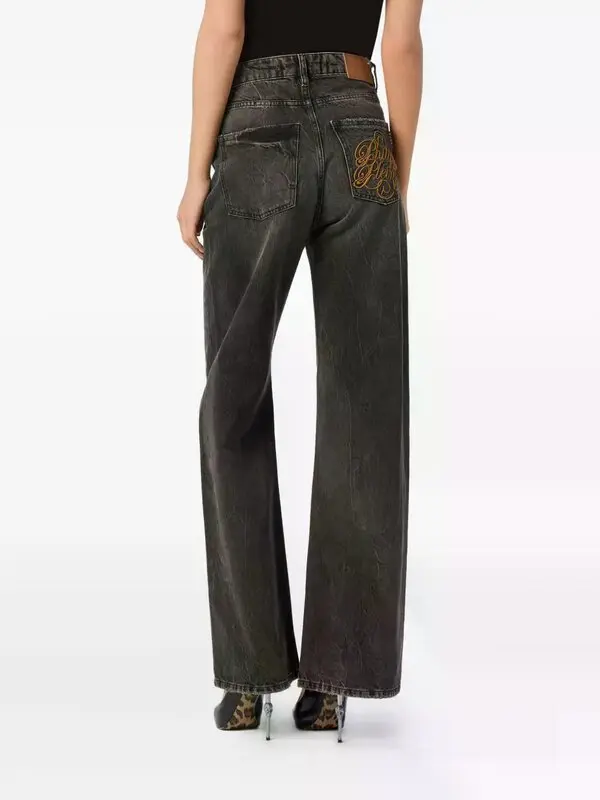 Philipp Plein Logo-embroidered Jeans