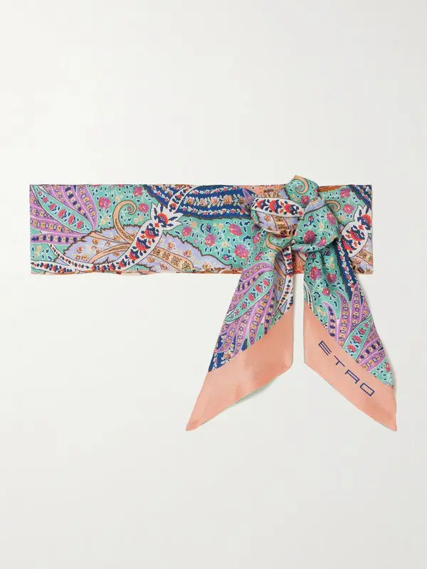 Etro Paisley-print Wool, Cashmere And Silk-blend Scarf - Multi