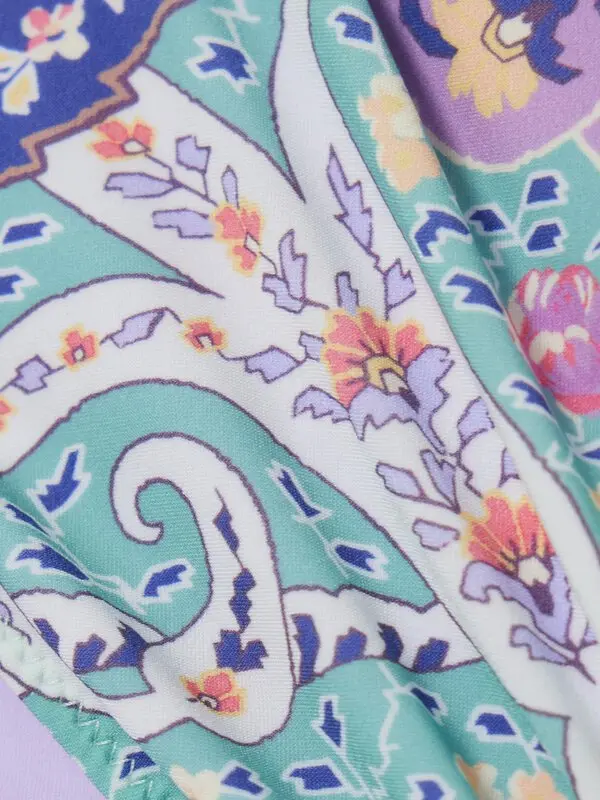 Etro Paisley-print Halterneck Bikini - Blue