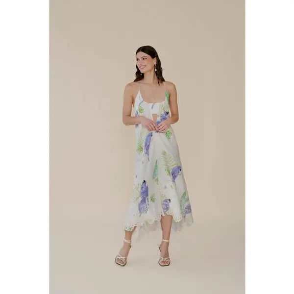 GUADALUPE DESIGN Printed Linen Dress