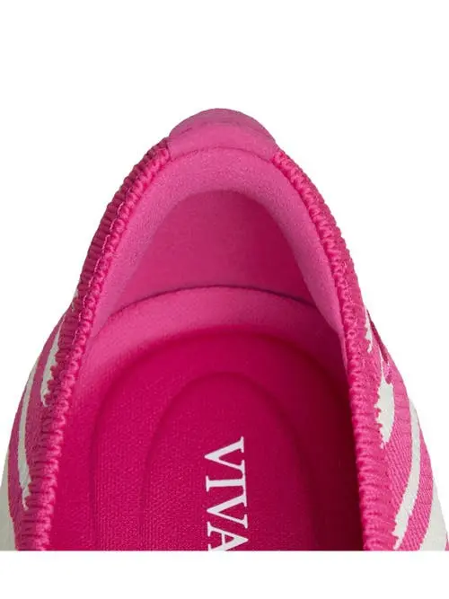 Vivaia Pointed-toe Bow Flats - Fuchsia Multi Stripe