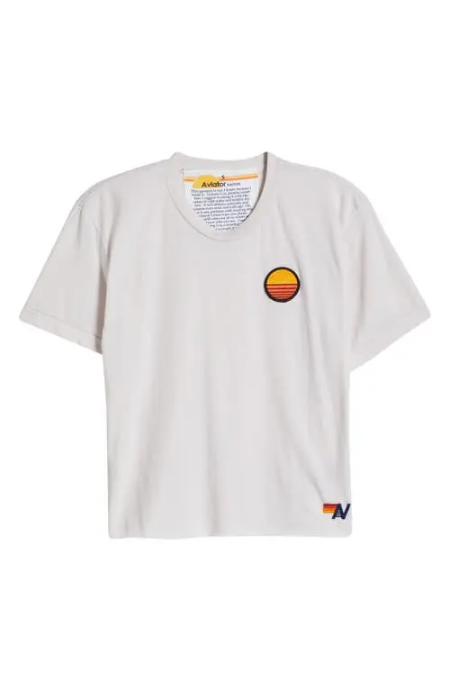 Aviator Nation Sunset Patch T-shirt - Dove Grey