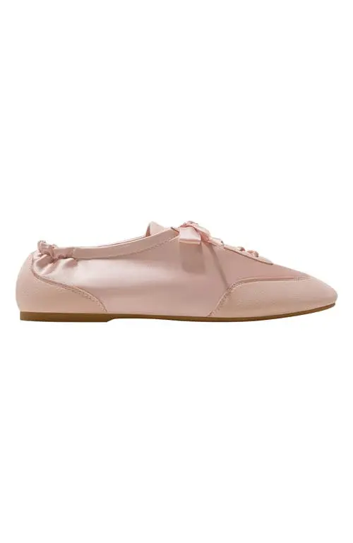 Vivaia Cristina Square-toe Satin Ballet Sneakers - Peach Blush