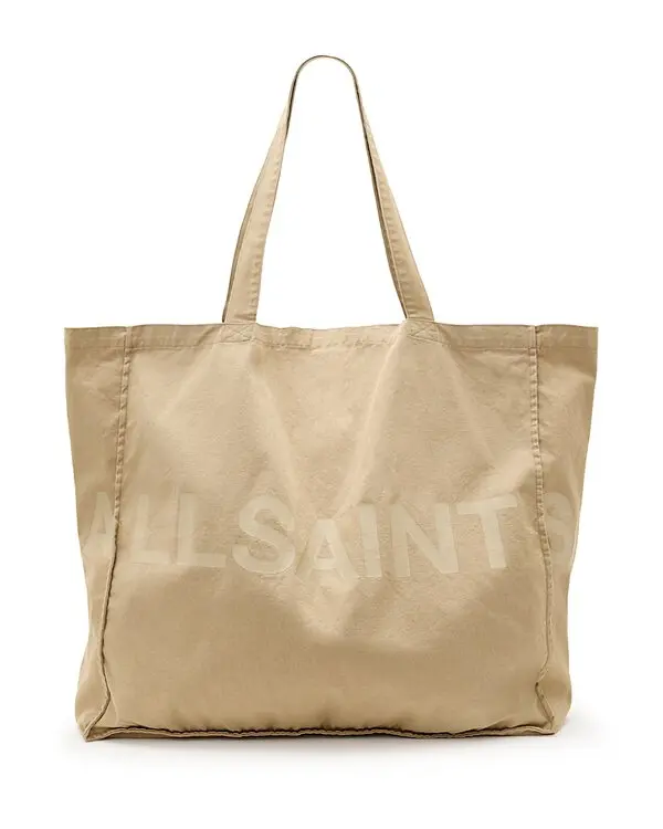 ALLSAINTS Large Biggy Cotton Tote - Light Khaki