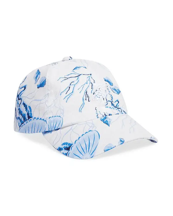 Vilebrequin Medusa & Shells Linen Cap - White