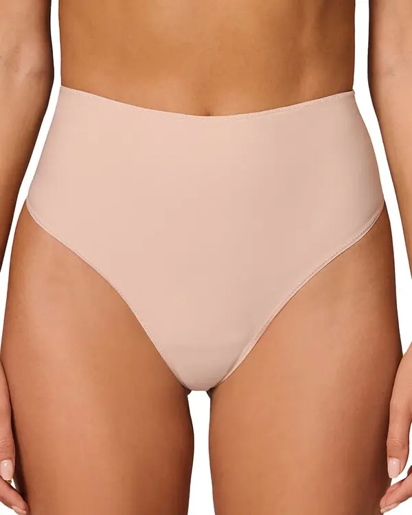 Simone Perele Story High Waisted Shaper Thong - Peau Rose