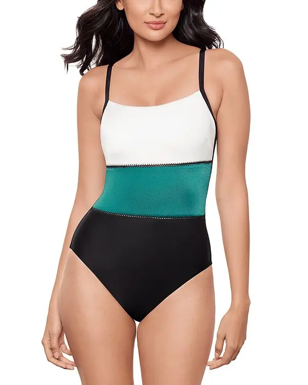 Miraclesuit Spectra Trifecta One-piece Swimsuit - Blueblack