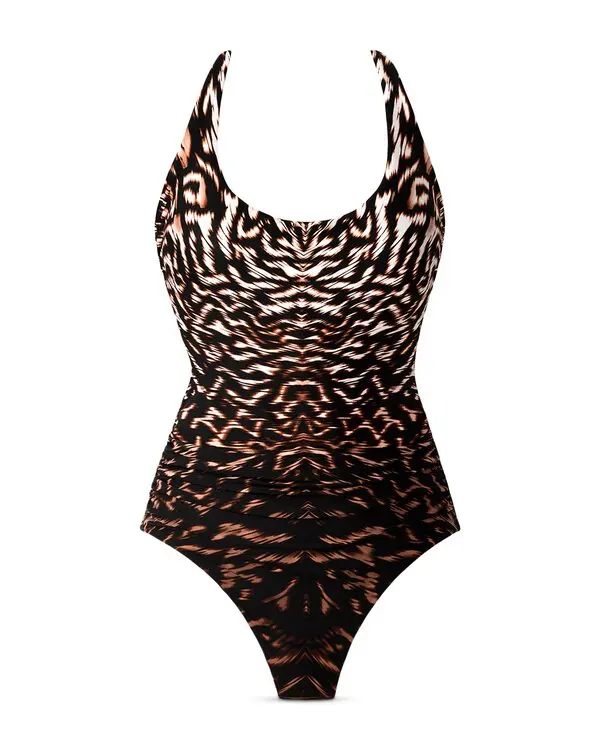 Miraclesuit Topkapi Utopia Halter One Piece Swimsuit - Black/multi