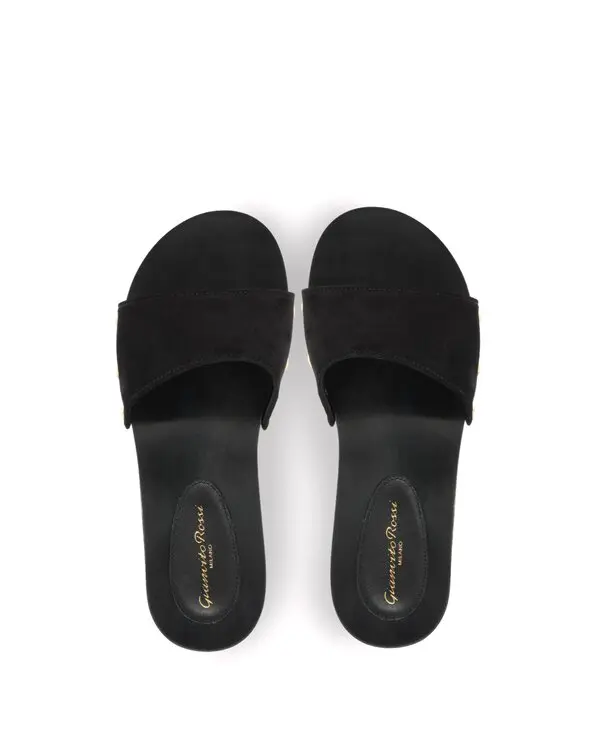 GIANVITO ROSSI Riviera Slide - Black Suede