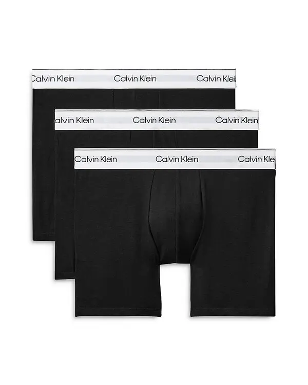 Calvin Klein Icon Cotton Stretch Boxer Briefs, Pack Of 3 - Black