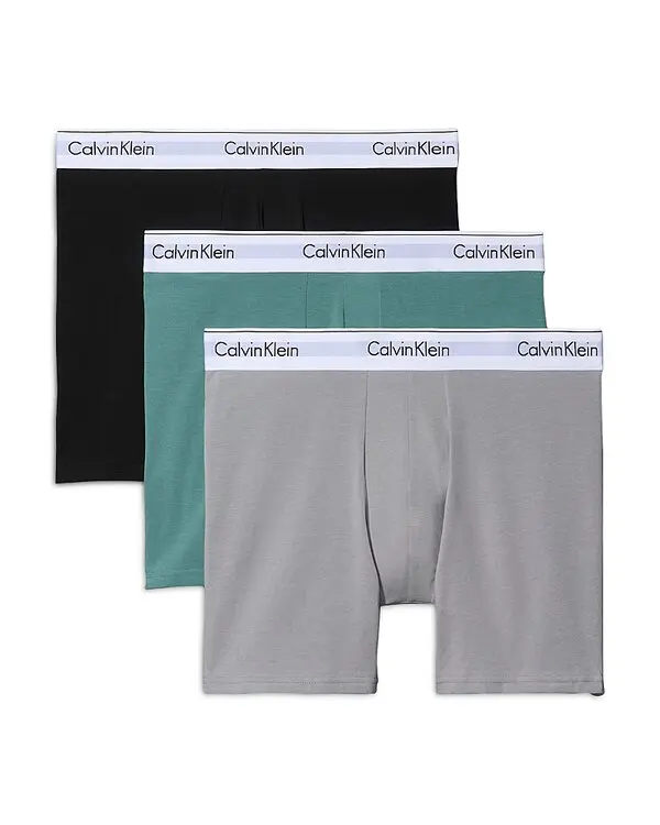 Calvin Klein Icon Cotton Stretch Boxer Briefs, Pack Of 3 - Shoreline