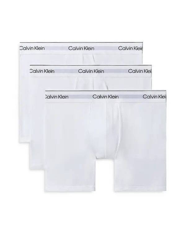 Calvin Klein Icon Cotton Stretch Boxer Briefs, Pack Of 3 - White