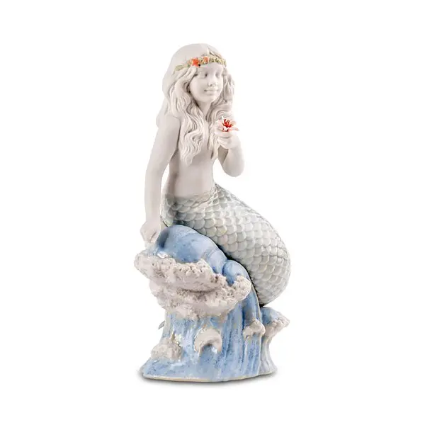 LLADRO Ocean's Little Mermaid Sculpture - Multi