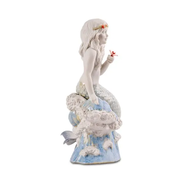 LLADRO Ocean's Little Mermaid Sculpture - Multi