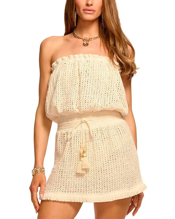 Ramy Brook Crochet Lauryn Swim Cover-up Dress - White Crochet