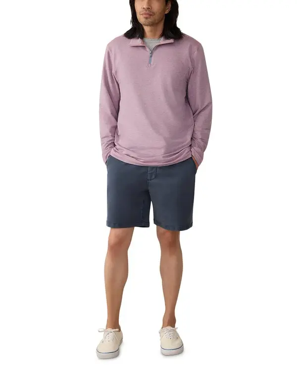 Faherty Brand Movement Quarter Zip Sweater - Rose Creek Stripe
