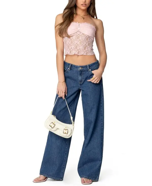 EDIKTED Lacey Pocket Low Rise Jeans
