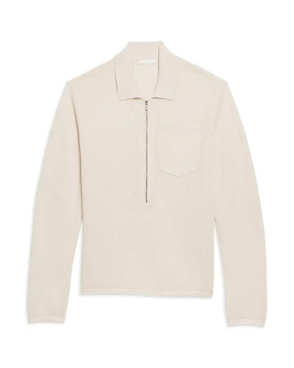 Helmut Lang Linen Polo Sweater - Ivory