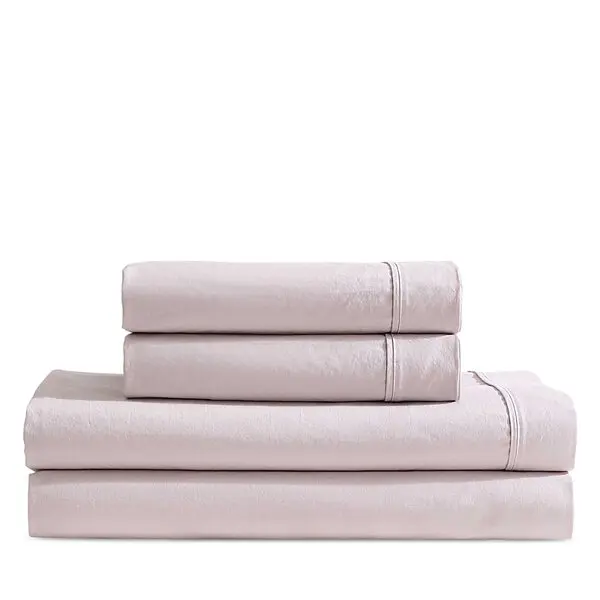 Calvin Klein Washed Percale Cotton Sheet Set, Twin Xl - Petal Pink