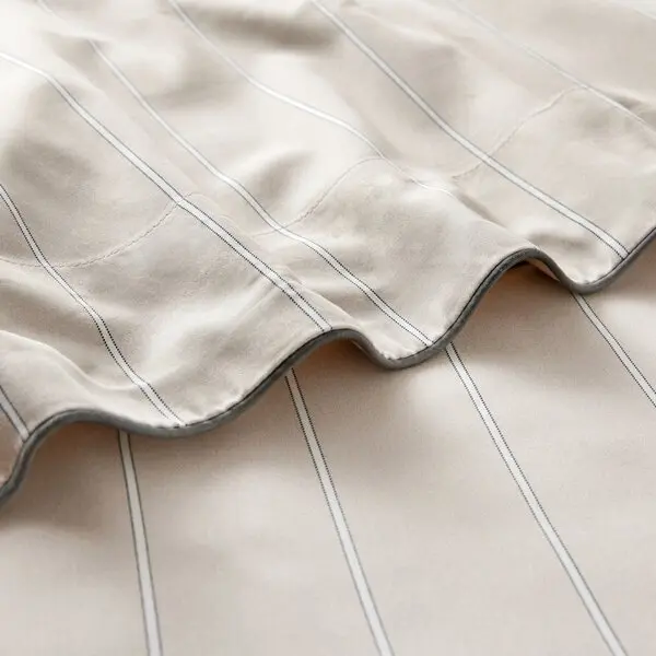 ANNE DE SOLENE Journey Striped Sateen Flat Sheet, Queen