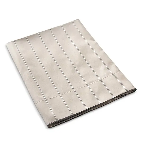 ANNE DE SOLENE Journey Striped Sateen Flat Sheet, King - Sable