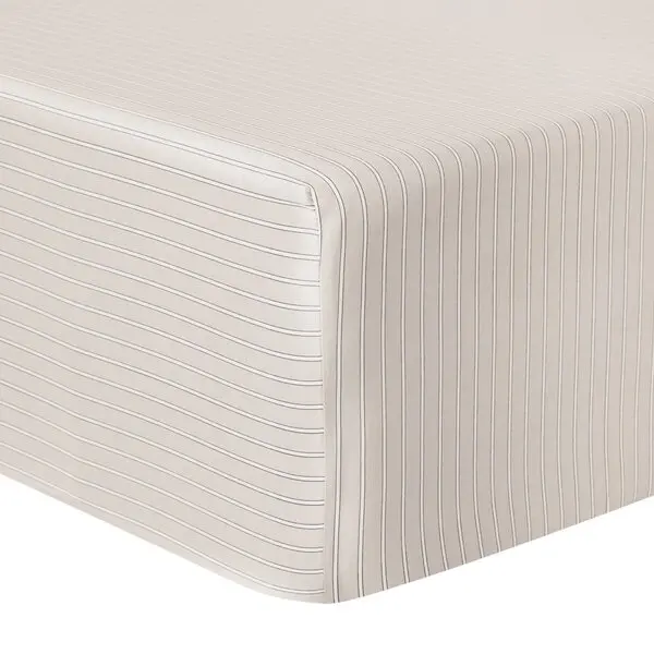 ANNE DE SOLENE Journey Striped Sateen Fitted Sheet, Queen