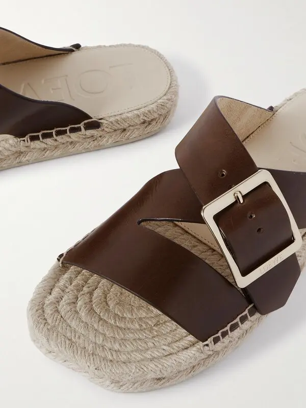 Loewe Paula's Ibiza Leather Platform Sandals