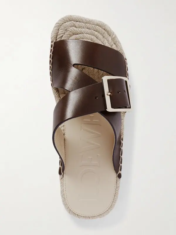 Loewe Paula's Ibiza Leather Platform Sandals