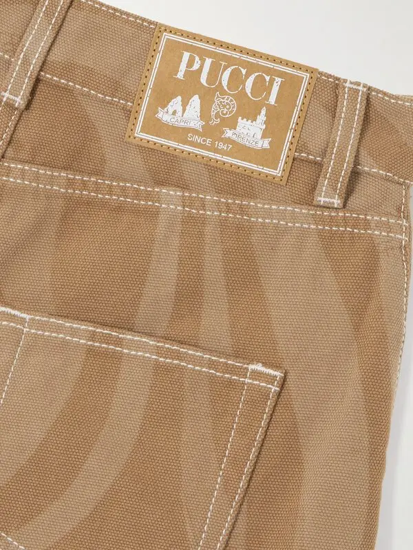 Emilio Pucci Printed Cotton-canvas Shorts