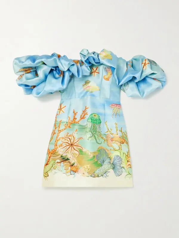 ALEMAIS Sam Pauletto Emerald Cove Mini Dress - Blue