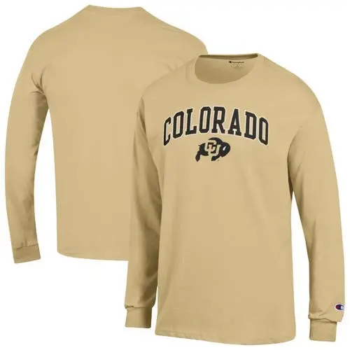Champion Colorado Buffaloes Arch Over Logo Long Sleeve T-shirt - Gold