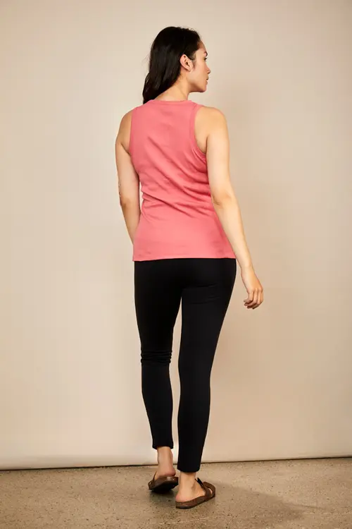THE BSHIRT Nursing Rib Racer Vest - Rose
