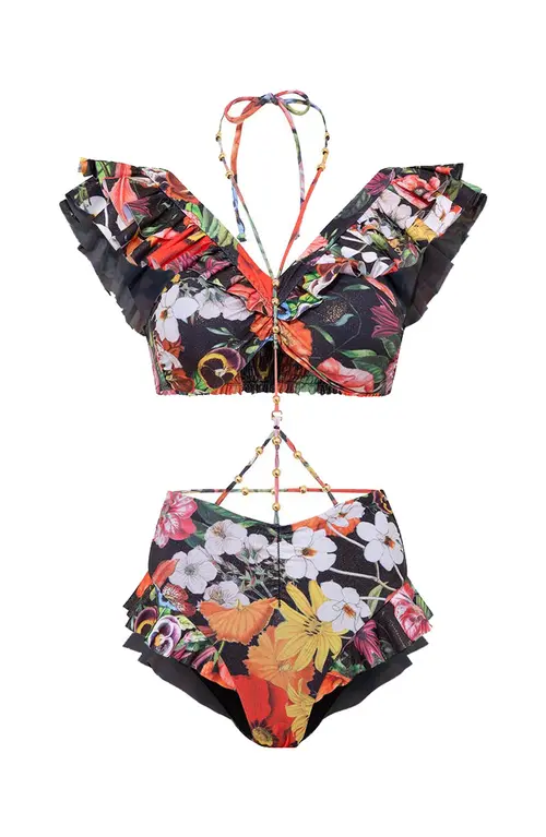 LUNA B Ophelia Swimsuit - Printed Black