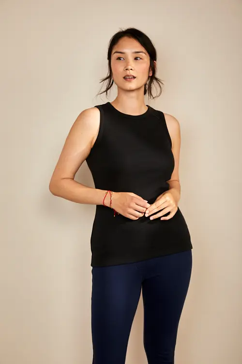 THE BSHIRT Rib Racer Vest - Black