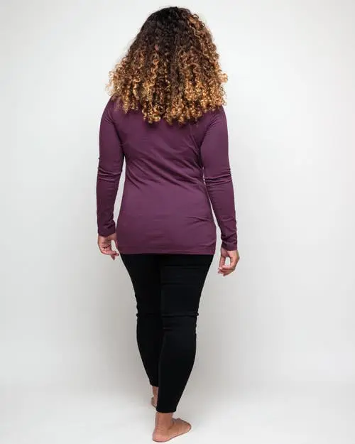 THE BSHIRT Nursing Long Sleeve Top - Plum