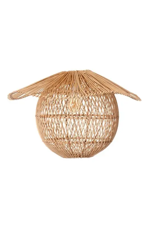 THE ARTISAN & COMPANY Rattan Lotus Orb Pendant Light