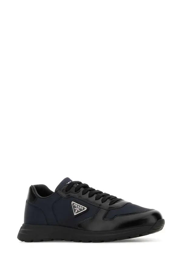 Prada Leather And Tech Fabric Sneakers In Multicoloured - 21