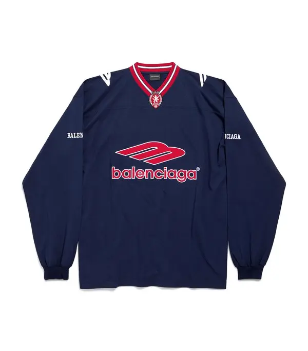 Balenciaga Oversized Tape Logo T-shirt - Blue